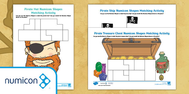 Pirate-Themed Numicon Shape Matching Activities Pack